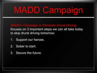 MADD: California Oppose 2147 Drunk Driving | PPT