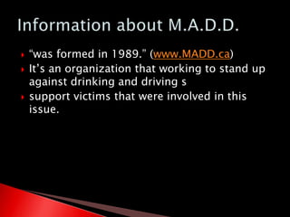 Madd (2) | PPTX | Illegal Drugs, Tobacco, eCigarettes, Vaping, Alcohol ...