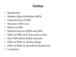 Impact of Madden Julian Oscillation (MJO) on Indian Rainfall | PPTX