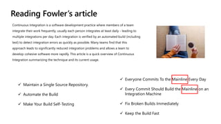 Back to basic: continuous integration (Madrid DevOps) | PPT