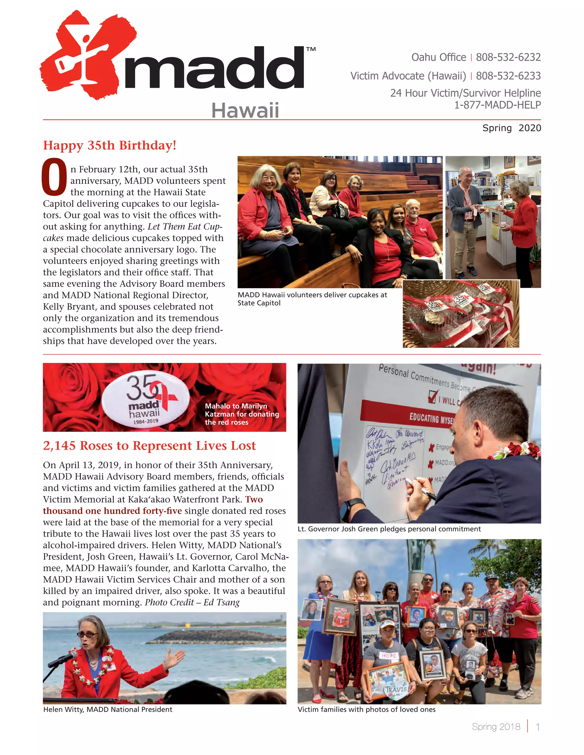 MADD Hawaii Spring 2020 Newsletter | PDF