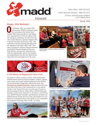 MADD Hawaii Spring 2020 Newsletter | PDF