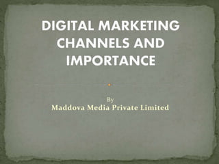 Digital Marketing Channels and Importance | PPT