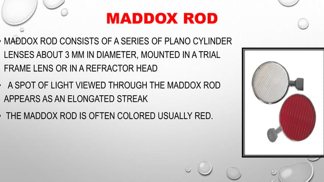Maddox Rod-1.pptx Optometry Third year.. | PPT