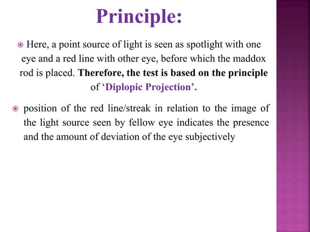 Maddox rod and double maddox rod | PPTX | Eye and Vision Conditions ...