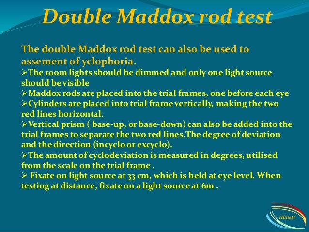 Maddox Rod test