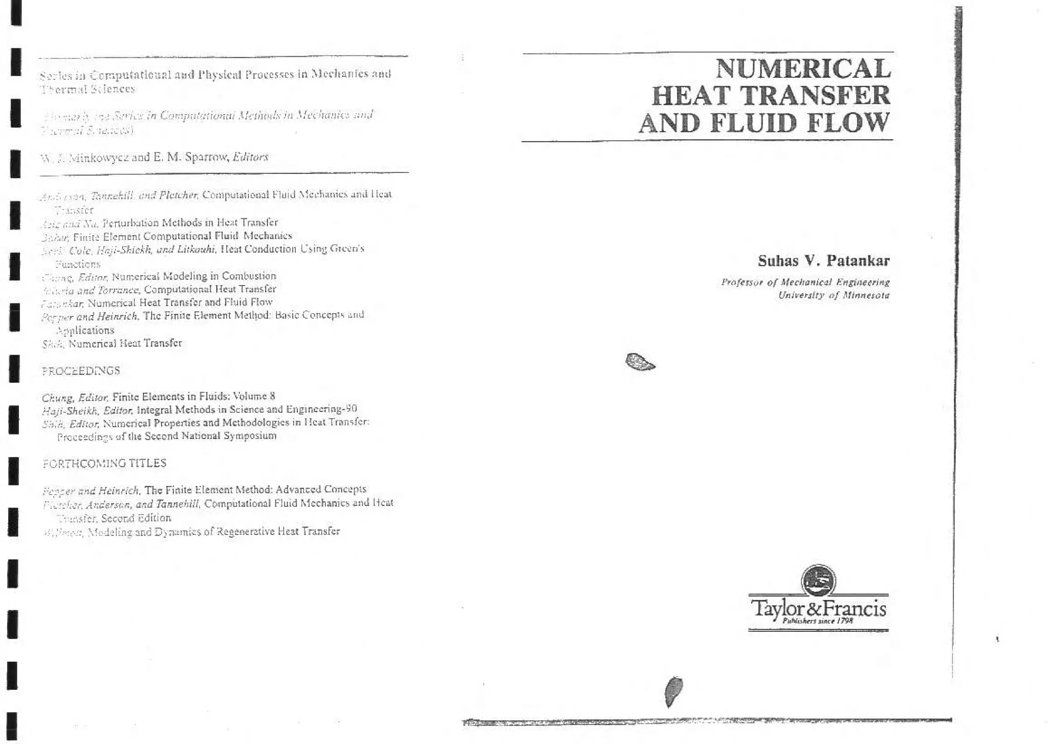 ( Ma d-dy-))patankar_numerical heat transfer and fluid flow | PDF