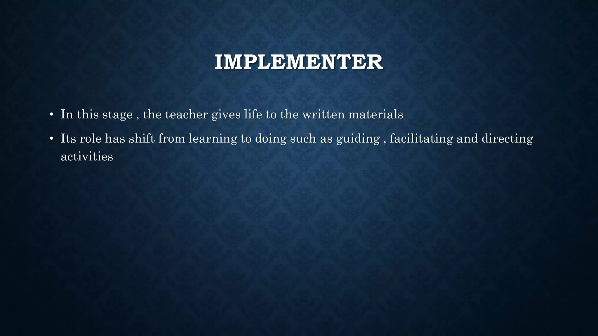 Role of a teacher in Curriculum Development at various Level (https ...