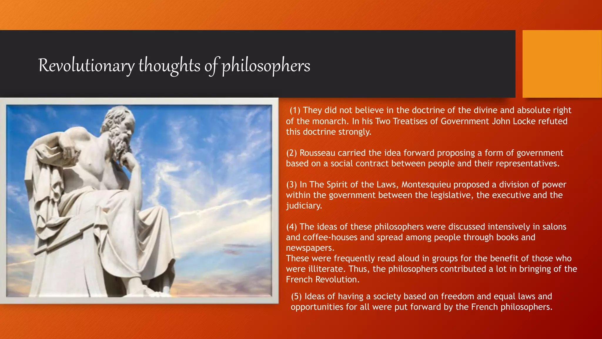 The role of philosophers in french revolution | PPTX