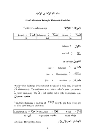 Madeenah Book-1 (Grammar Rules) | DOC