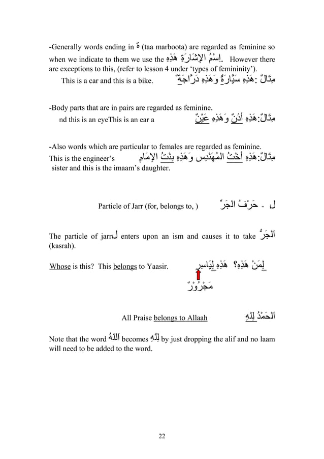 Madeenah Book-1 (Grammar Rules) | DOC | Islam | Religion & Spirituality