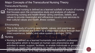 Madeleine Leininger transcultural theory | PPTX