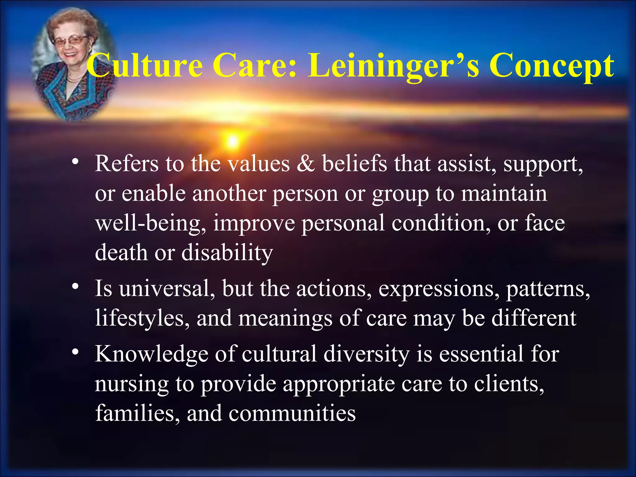 Madeliene leininger?s.sunrise model ppt | PPT