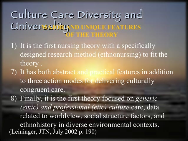 Madeliene leininger?s.sunrise model ppt | PPT | Science
