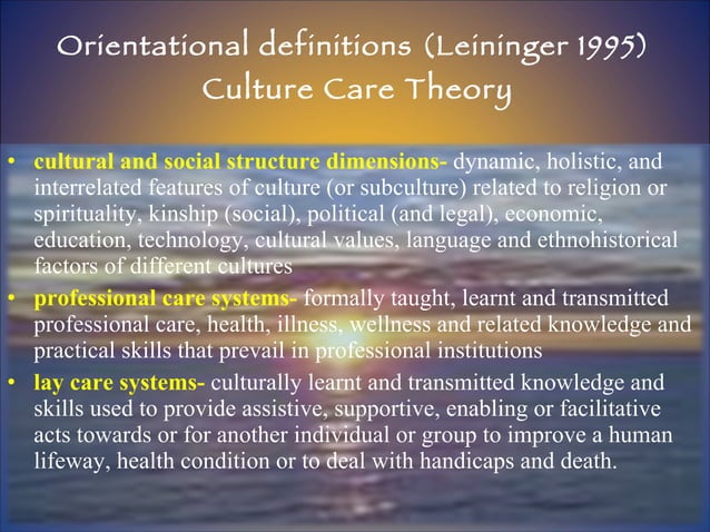 Madeliene leininger?s.sunrise model ppt | PPT | Science