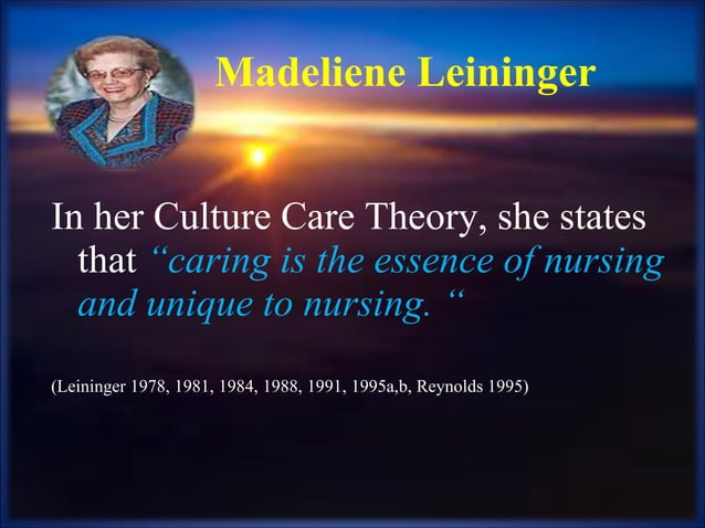 Madeliene leininger?s.sunrise model ppt | PPT | Science