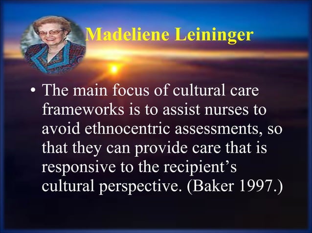 Madeliene leininger?s.sunrise model ppt | PPT | Science