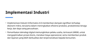 Business Model Industry Informatics 4.0. | PPTX