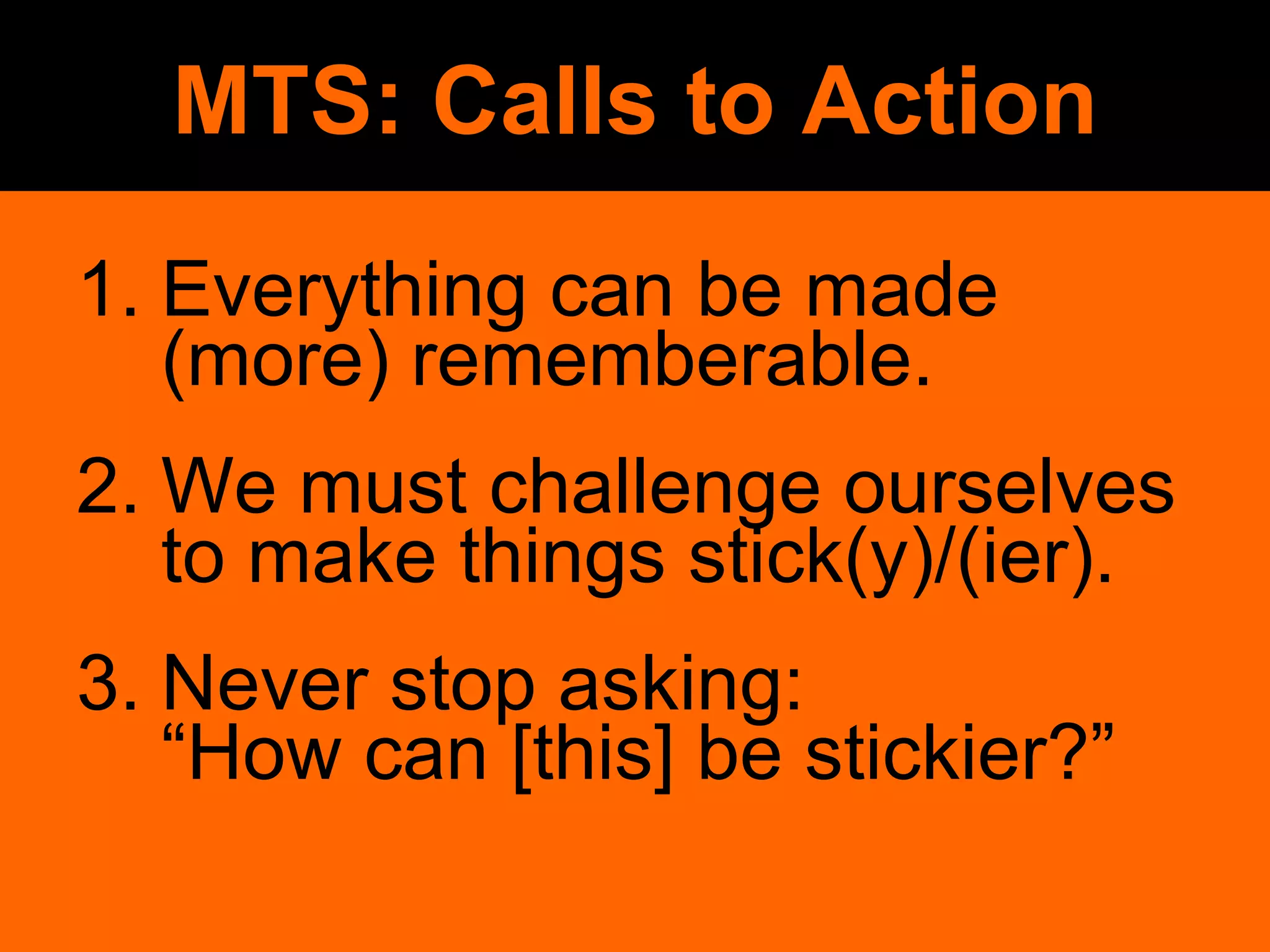 Made to stick: the science of adult learning. | PPT