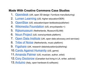 Made With Creative Commons - Open Business Models | PDF