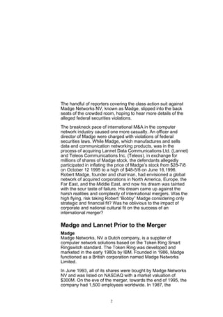 The Madge and LANNET merger - case study | PDF