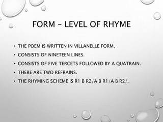 Mad girl’s love song | PPT