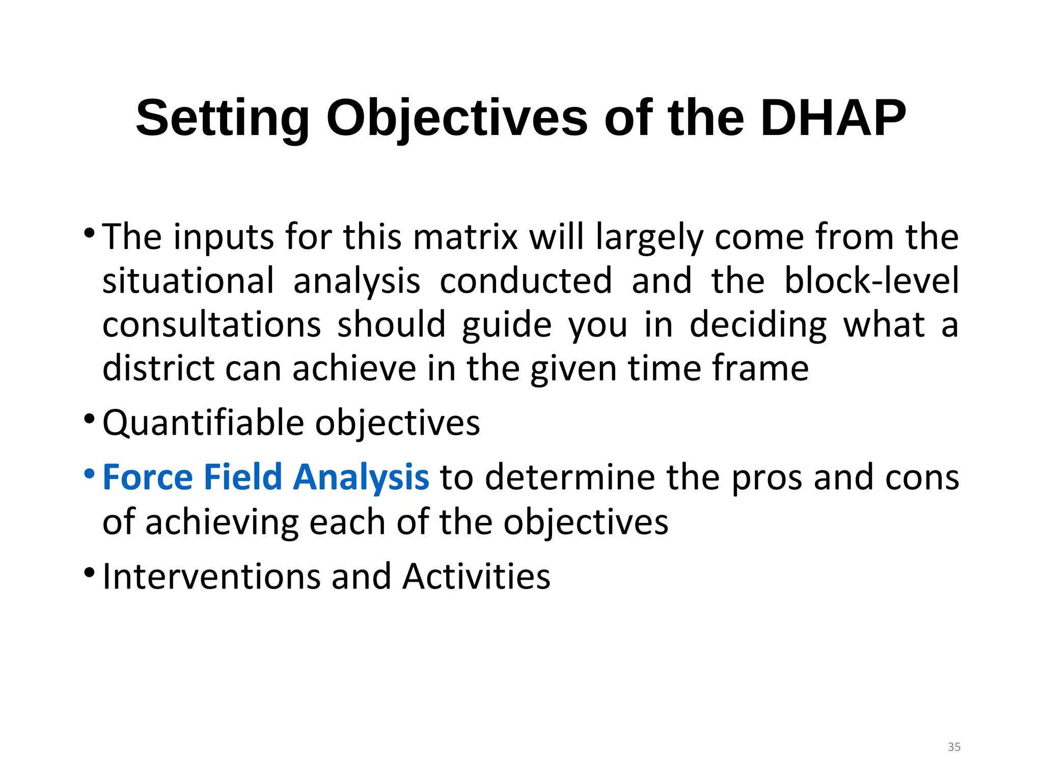 DISTRICT HEALTH ACTION PLAN | PPT
