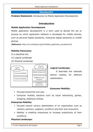 MobileAppDev Handout#1 | PDF