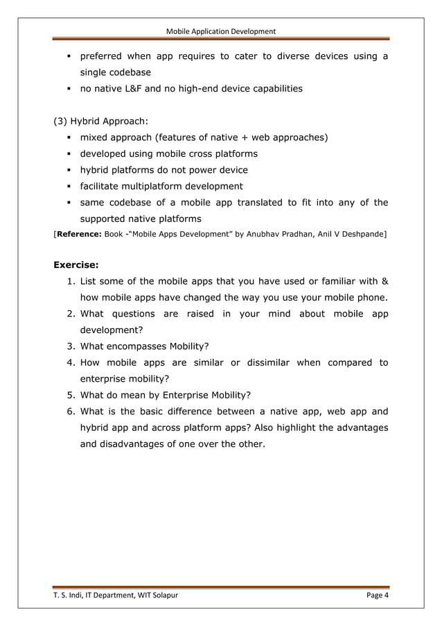 MobileAppDev Handout#1 | PDF