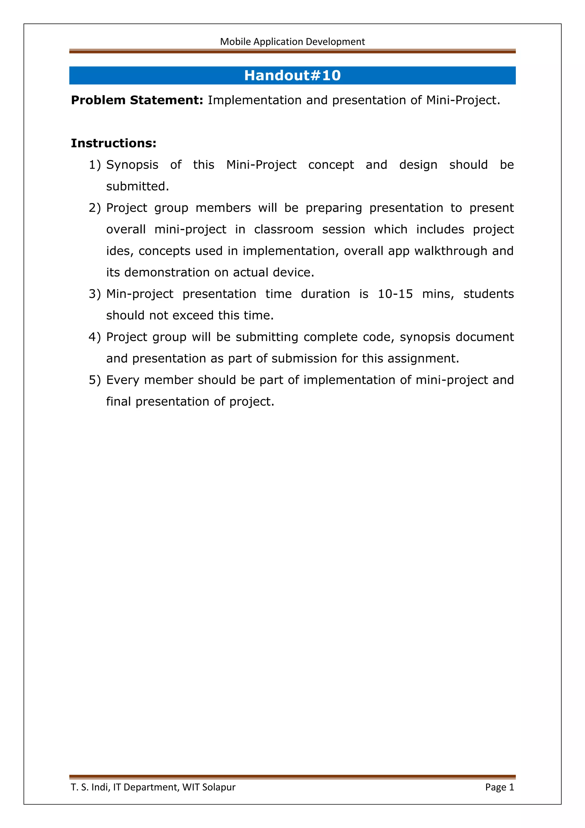 MobileAppDev Handout#10 | PDF | Technology & Computing