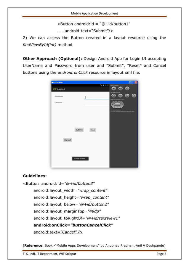 MobileAppDev Handout#2 | PDF