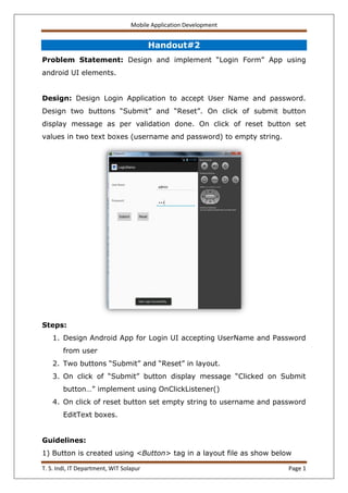 MobileAppDev Handout#2 | PDF