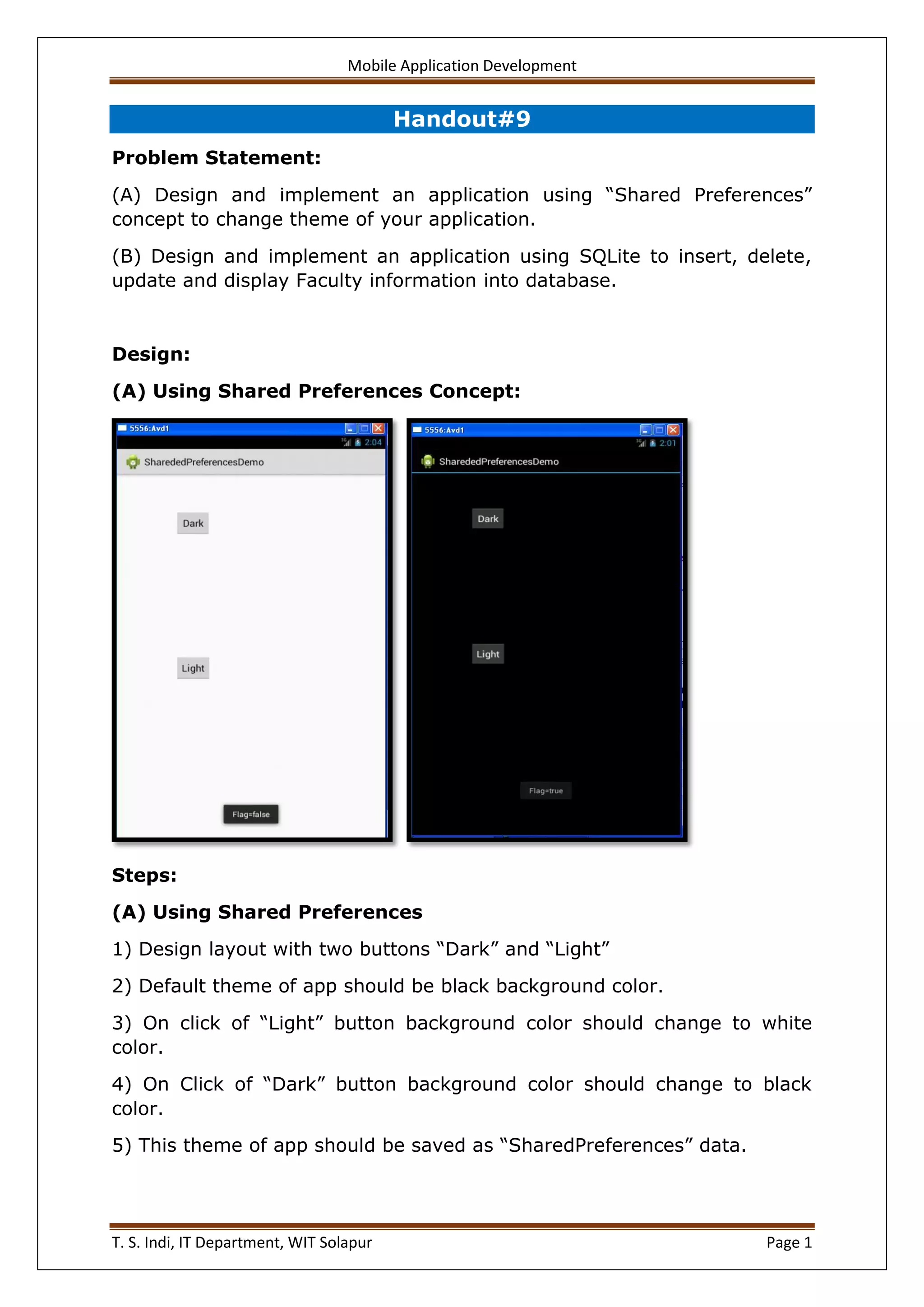 MobileAppDev Handout#9 | PDF