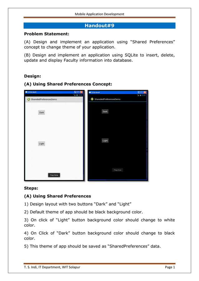 MobileAppDev Handout#9 | PDF