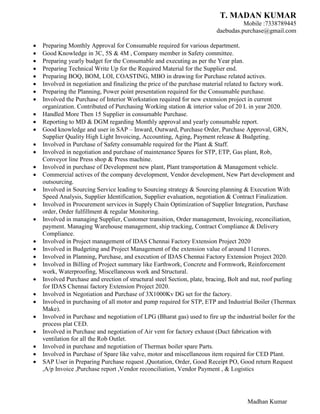 Madhan kumar Thangaraj Resume May 2024 Lastest | PDF