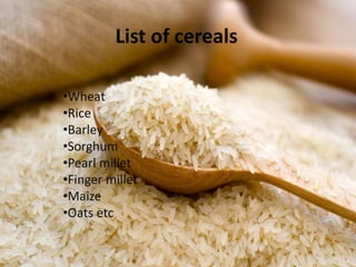 cereals | PPTX