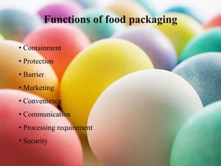 advances in food packaging | PPTX