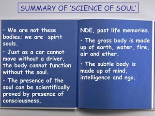 Madhavi & divya 1 science of the soul | PPT