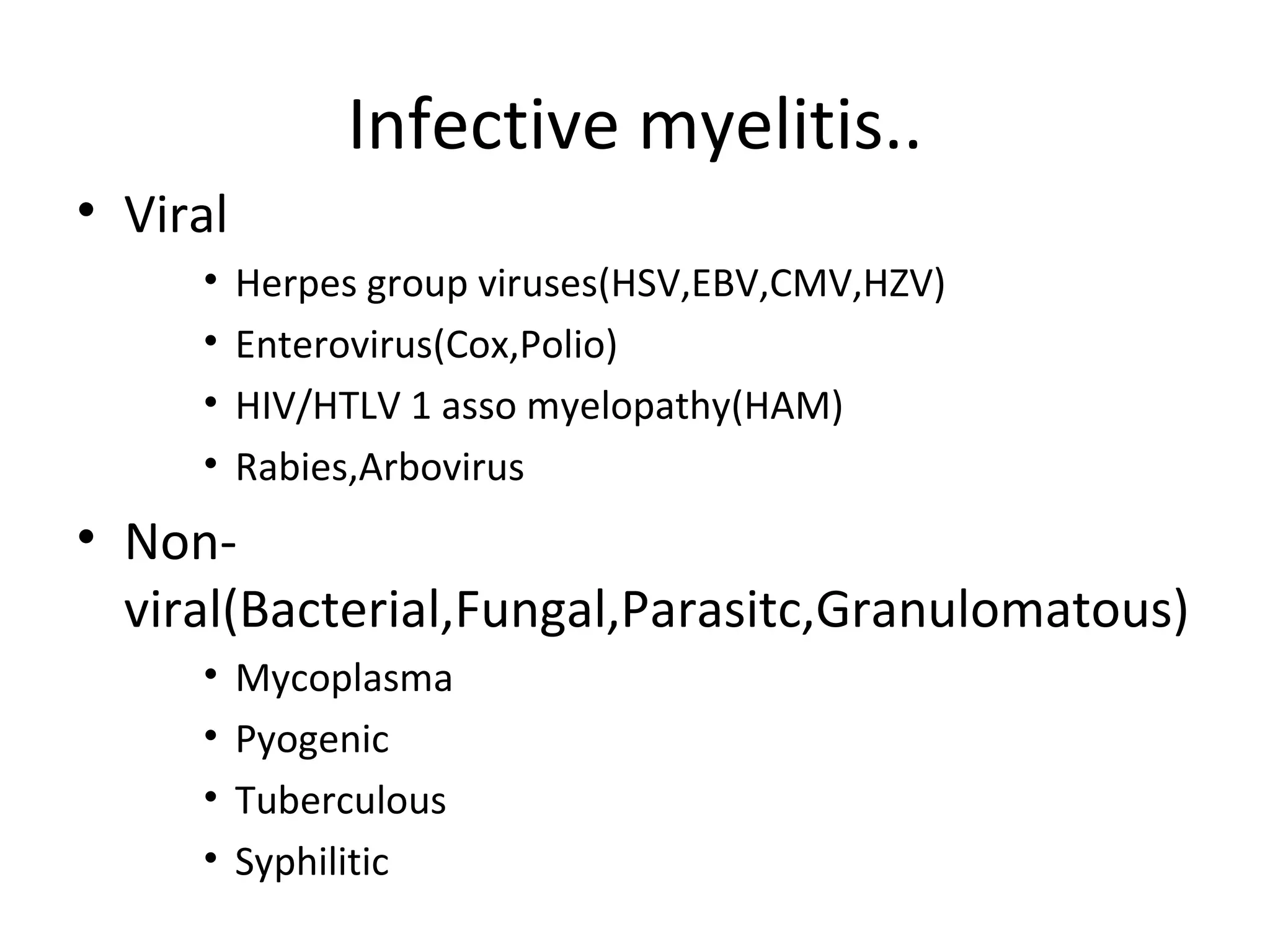 Non-Compressive Myelopathy | PPT
