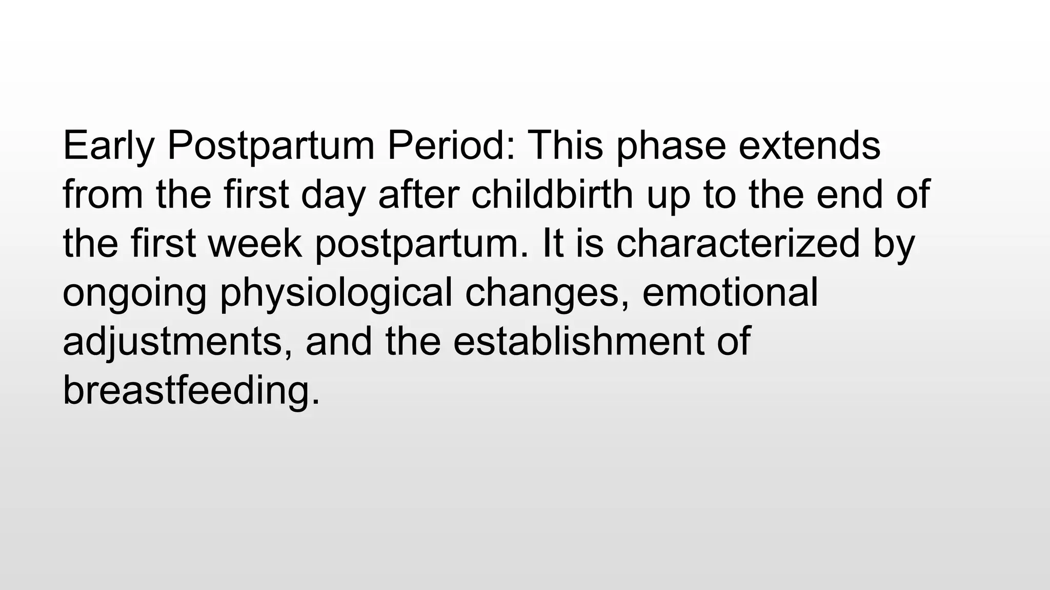 Powerpoint presentation on postpartum period | PPTX
