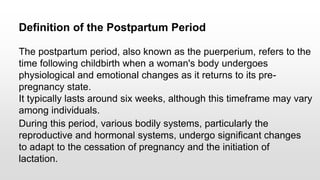 Powerpoint presentation on postpartum period | PPTX