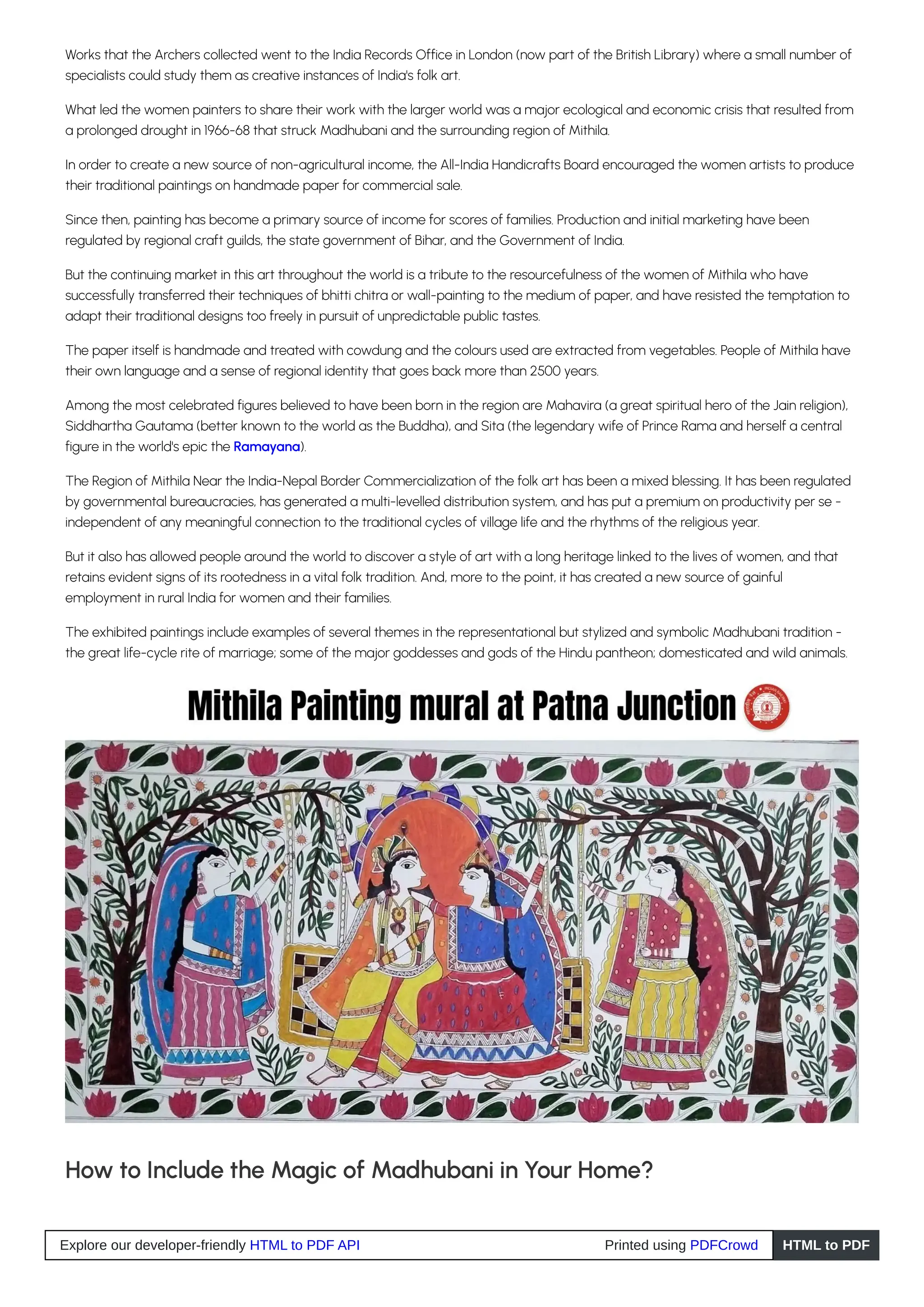 Madhubani Art :: From Bihar to the World | PDF