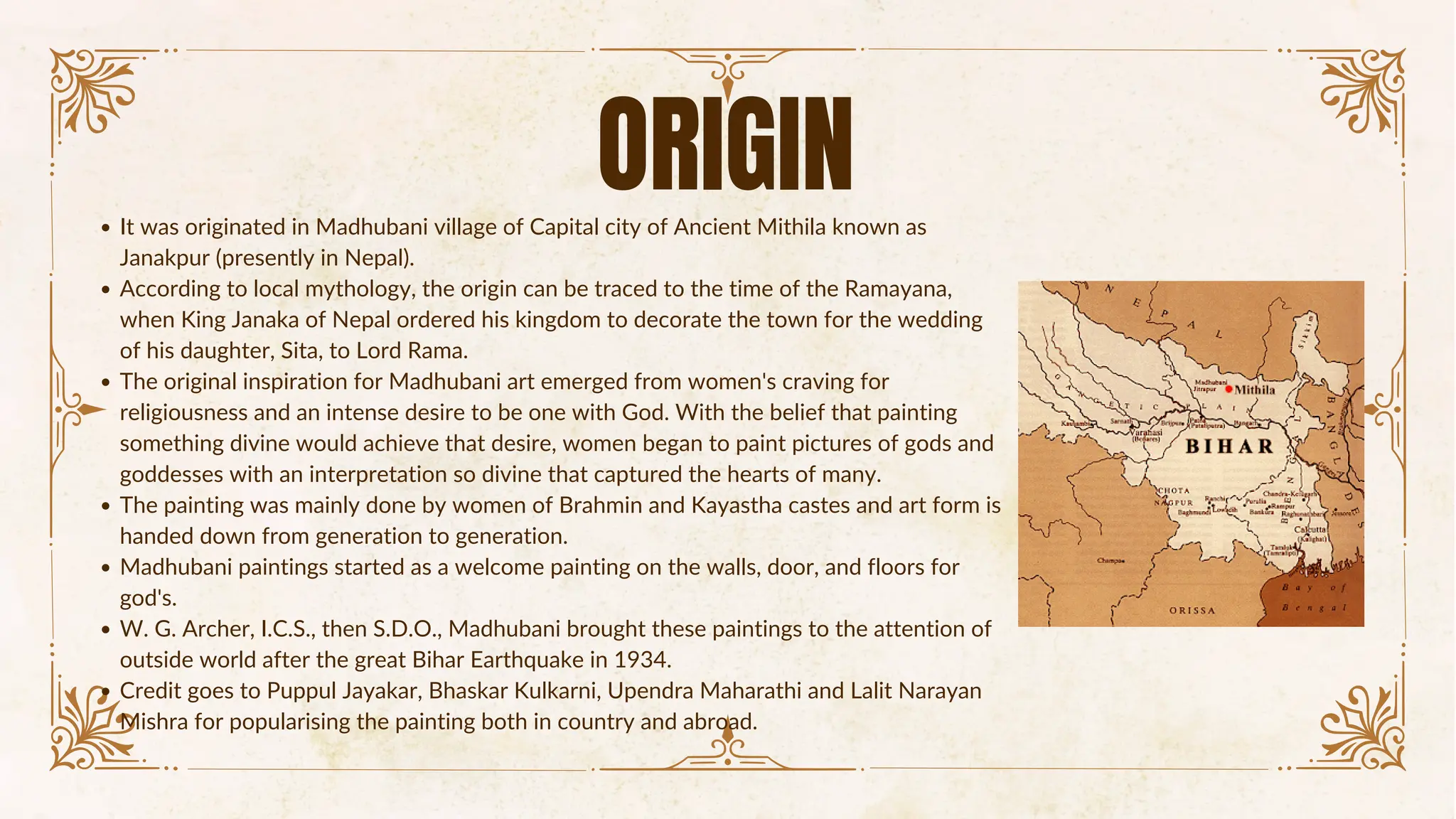 MADHUBANI/MITHILA Painting presentation .pdf