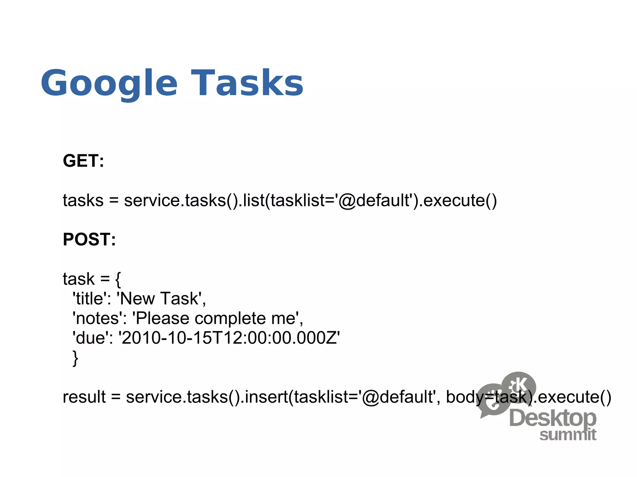 Desktop Summit 2011 Talk | PPT