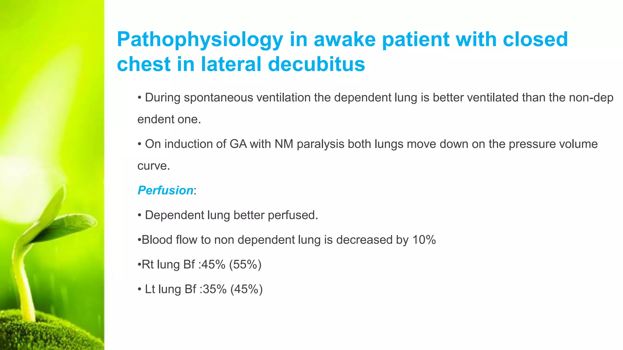 ONE LUNG VENTILATION-ANESTHETIC IMPLICATIONS | PPTX
