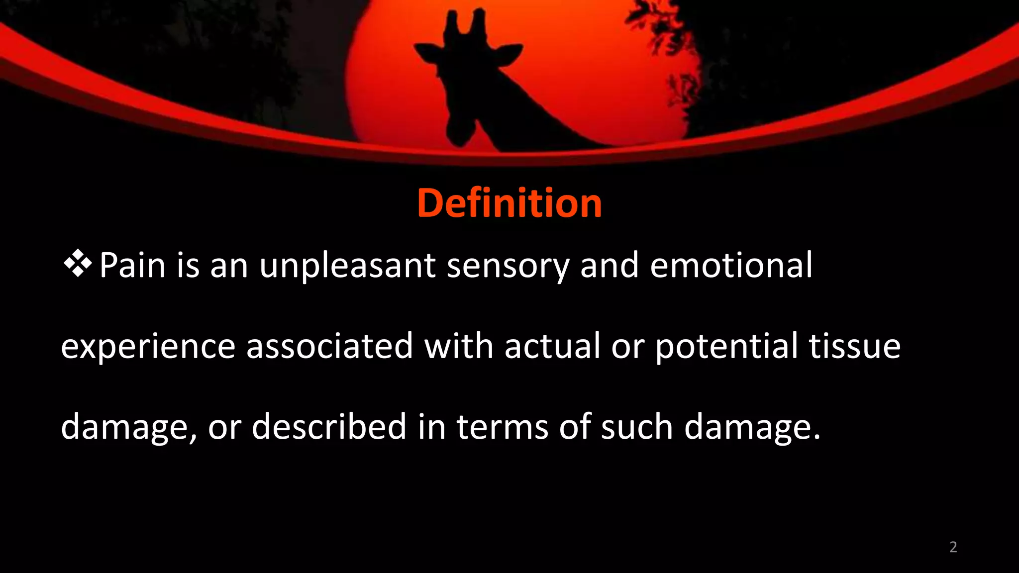 Types of pain and assessment of pain | PPTX