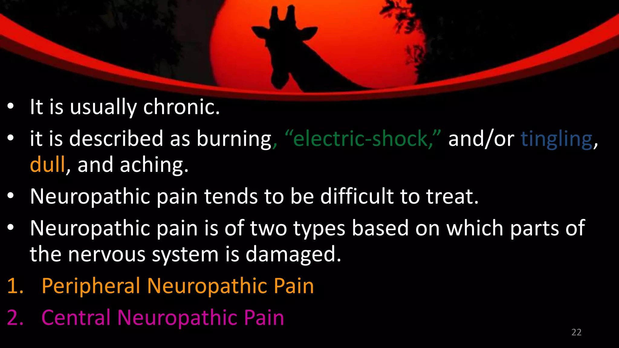 Types of pain and assessment of pain | PPTX