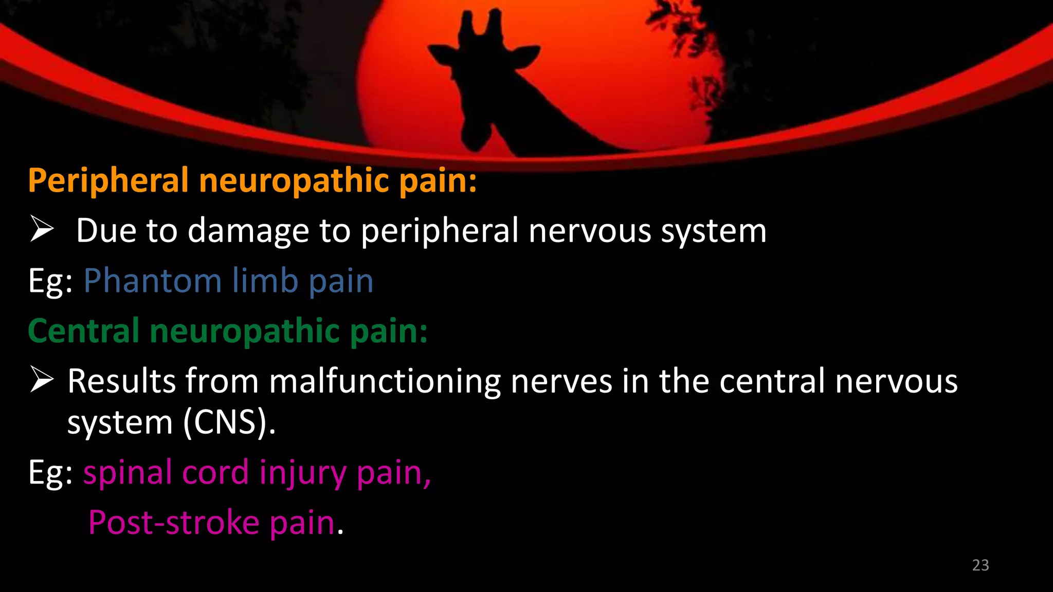 Types of pain and assessment of pain | PPTX