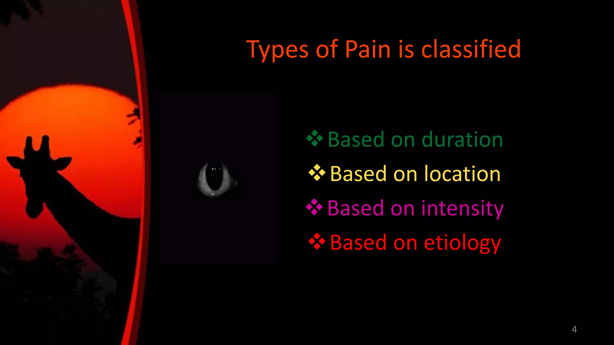 Types of pain and assessment of pain | PPTX