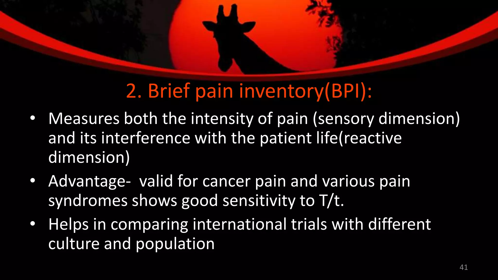 Types of pain and assessment of pain | PPTX